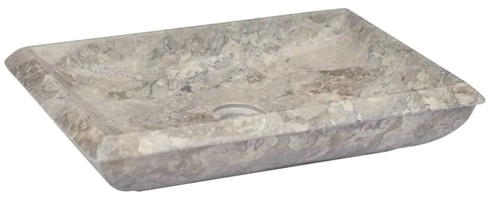 vidaXL Marketos Umyvadlo šedé 50 x 35 x 10 cm mramor