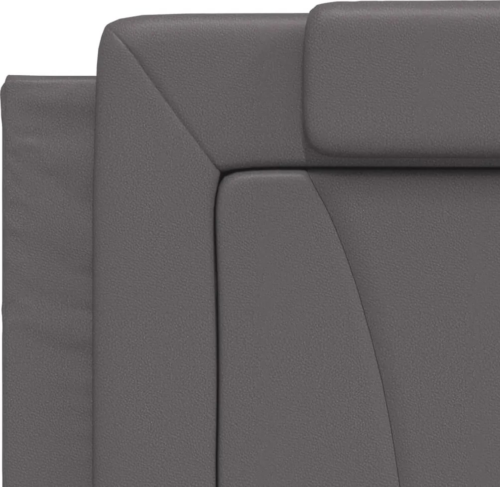 Postel Viana s matrací šedá 200 x 200 cm umělá kůže 3208820
