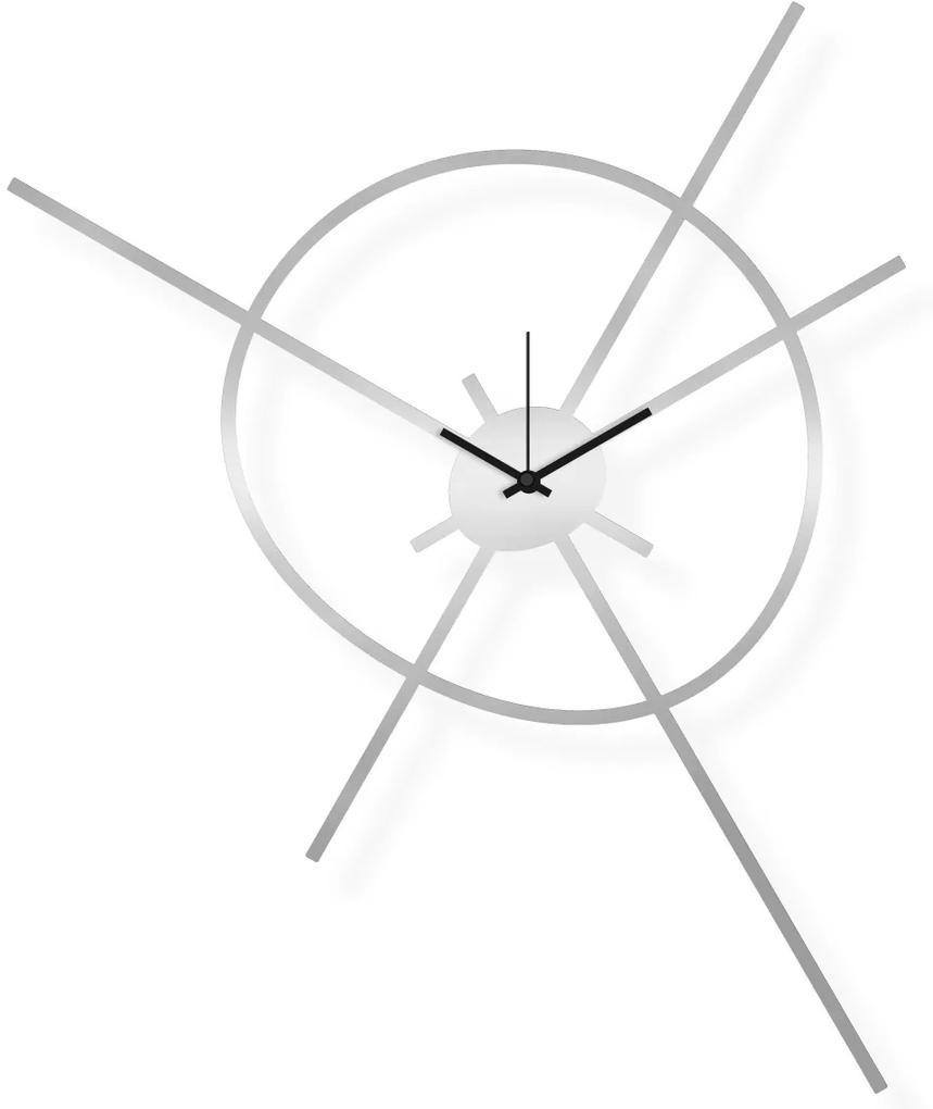 Velké nástěnné hodiny z oceli, 51x62 cm: Satelit | atelierDSGN | BIANO