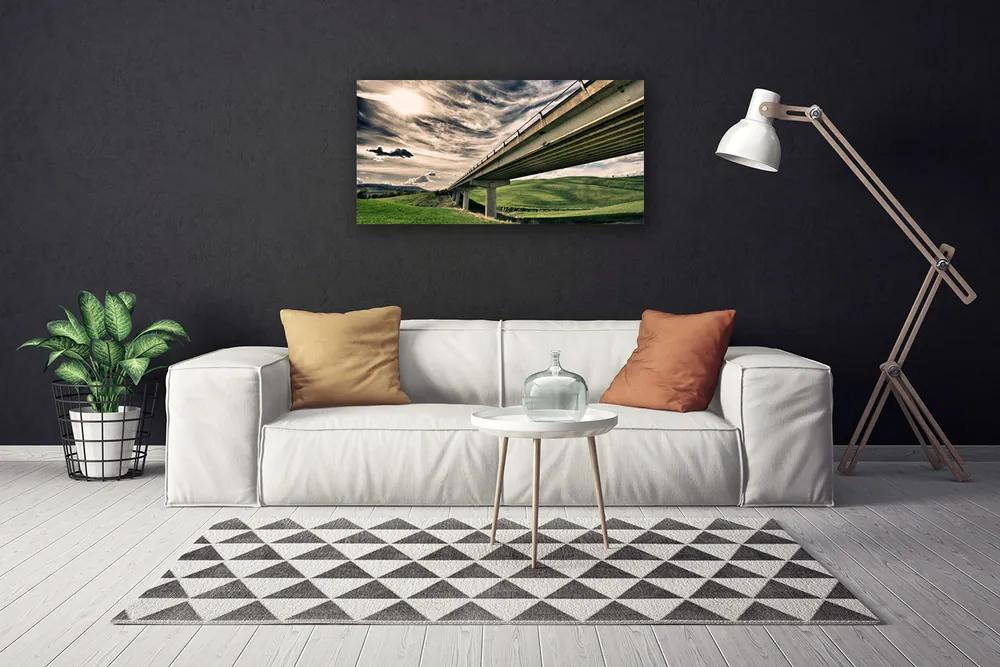 Obraz na plátně Dálnice Most Údolí 125x50 cm