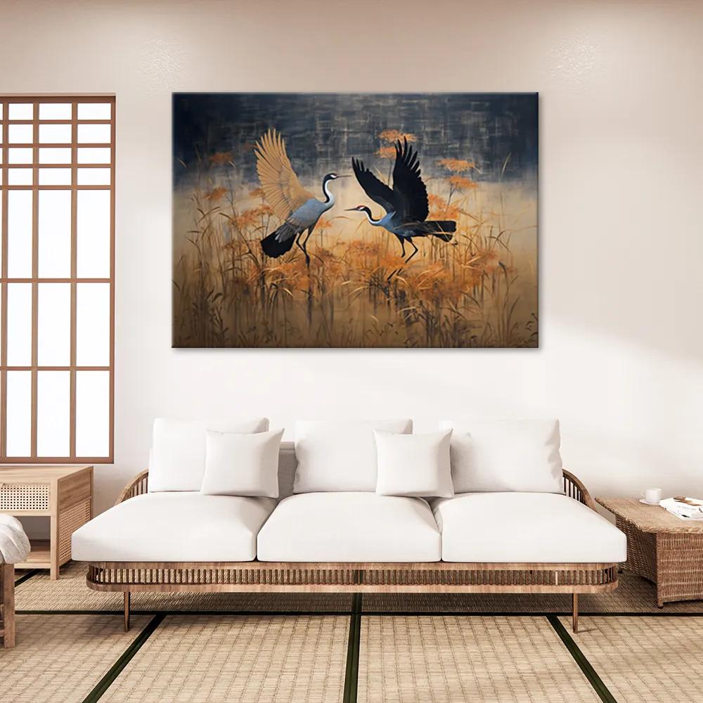 Gario Obraz na plátně Rákosí a jeřáby Rozměry: 60 x 40 cm