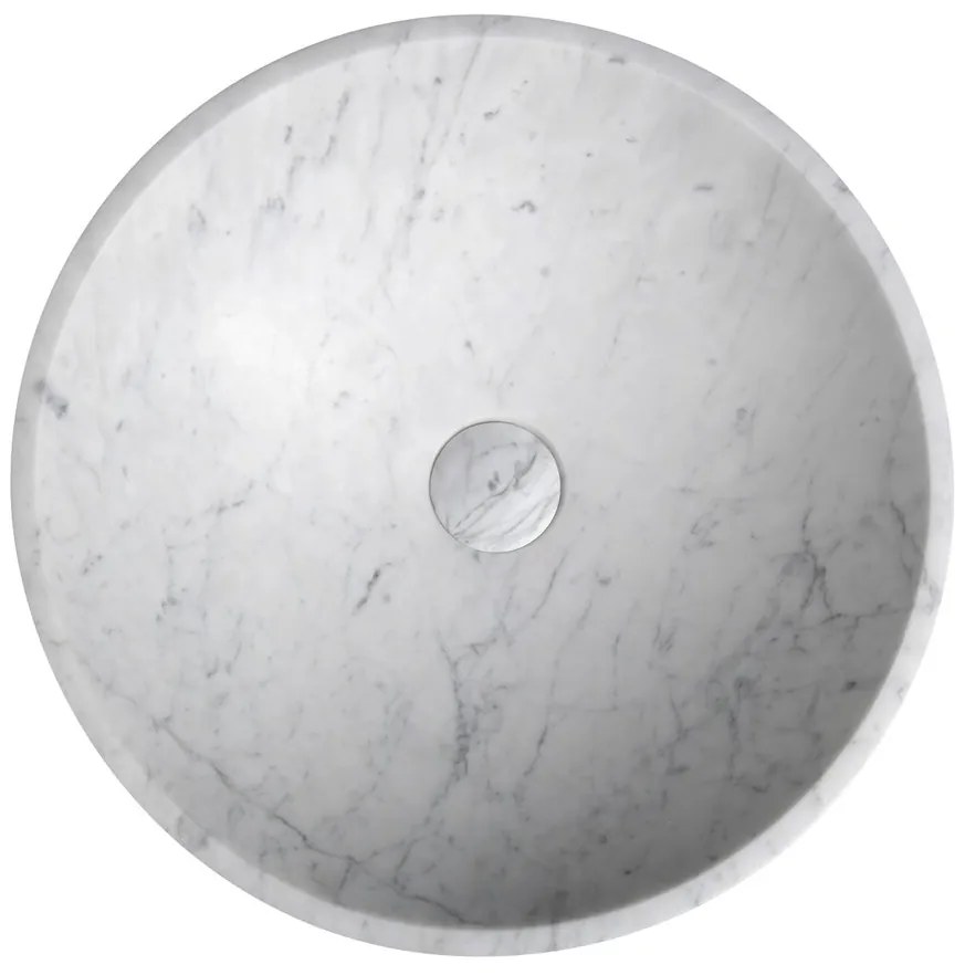 Sapho, BLOK kamenné umyvadlo 42x14 cm, bílá carrara, 2401-42