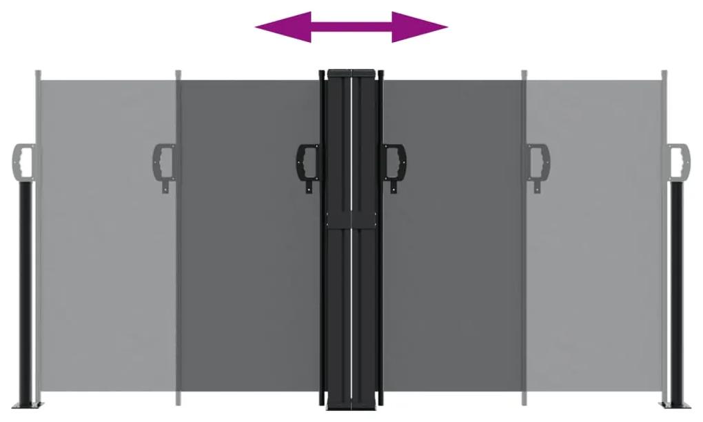 Zatahovací boční markýza černá 120 x 1 200 cm,  4004789