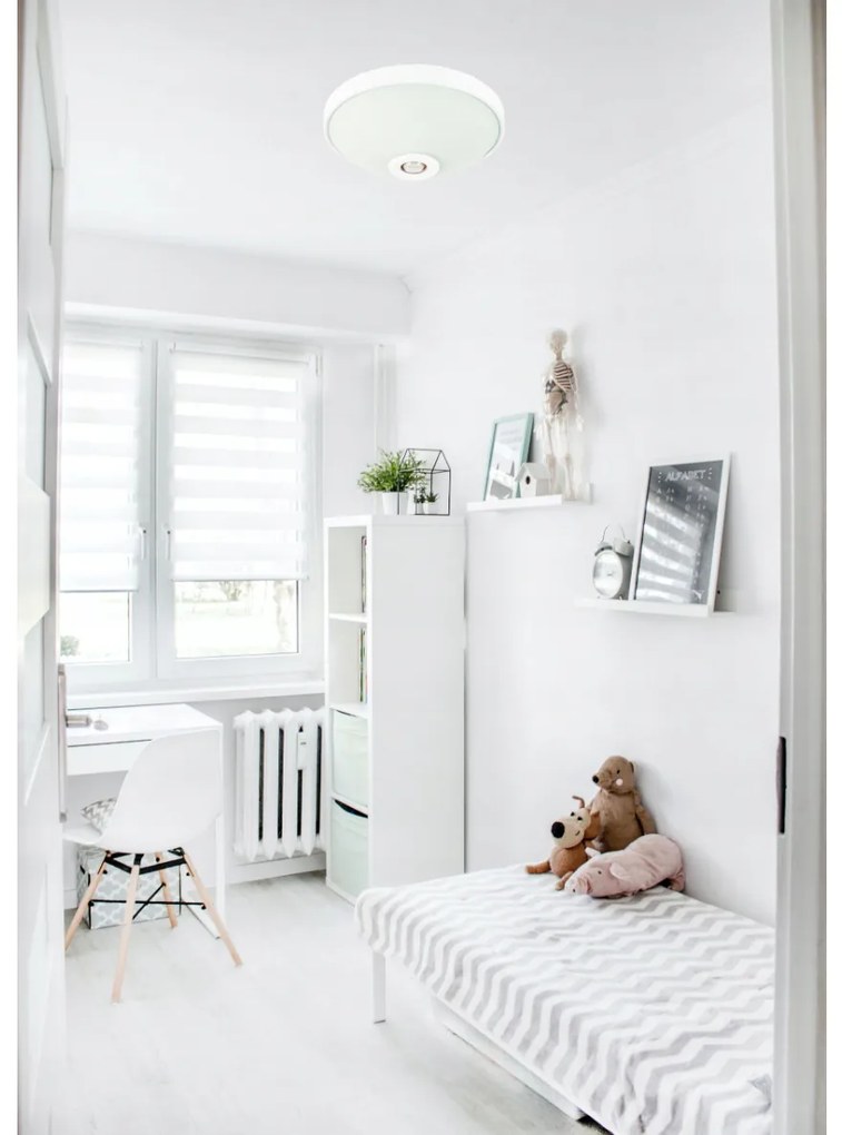 ECOLIGHT LED stropní svítidlo 2xE27 s pohybovým senzorem - sklo