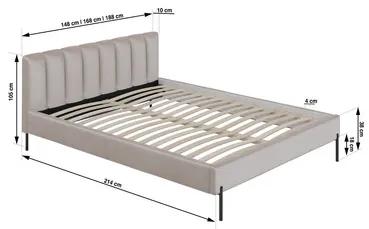 Čalouněná postel MILAN rozměr 180x200 cm Krémová