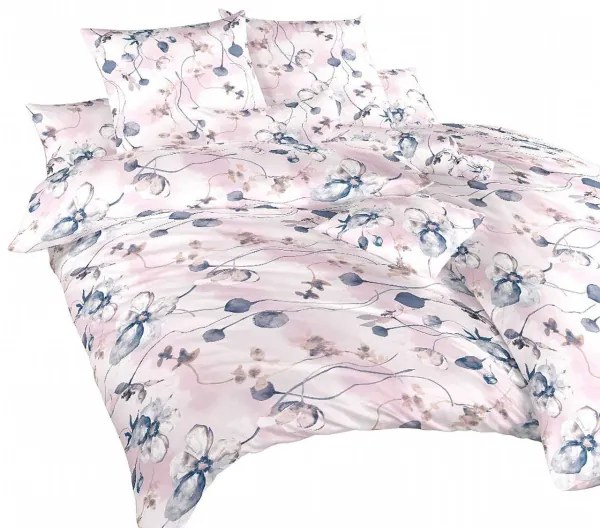 Dadka Povlečení bavlna Bloom elegance pudrová  240x220, 2x70x90 cm