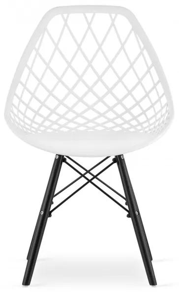 Set dvou jídelních židlí SAKAI bílé (černé nohy) 2ks