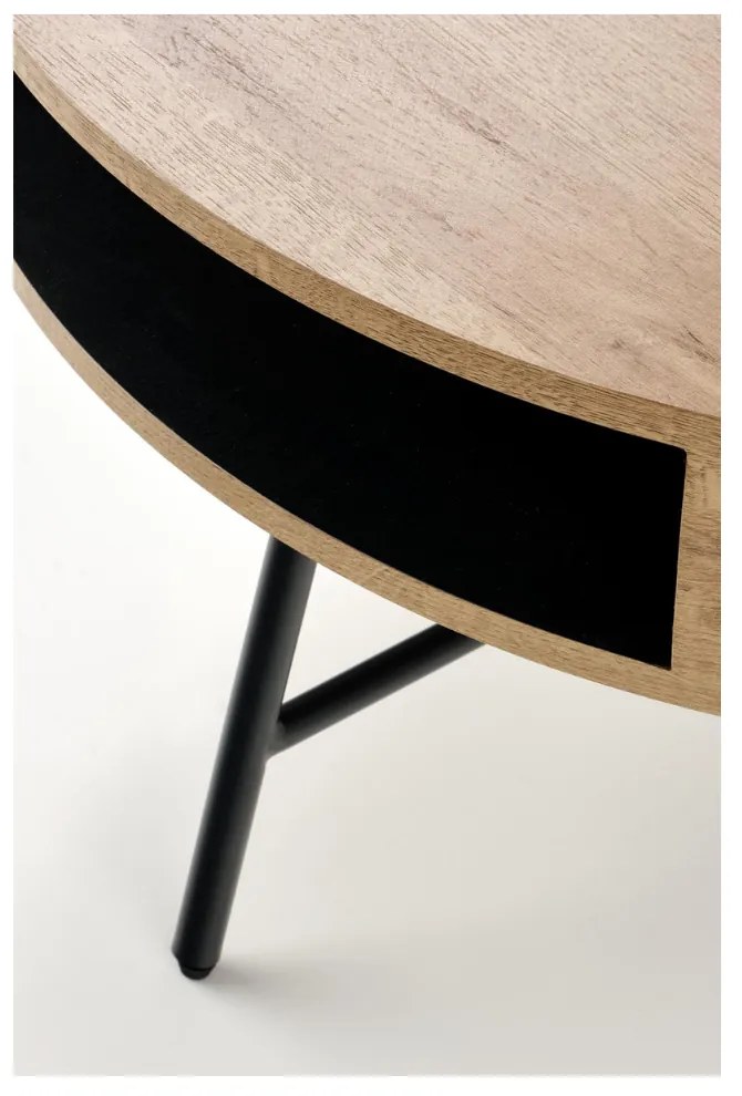 Konferenční stolek Camila, dub zlatý / černá