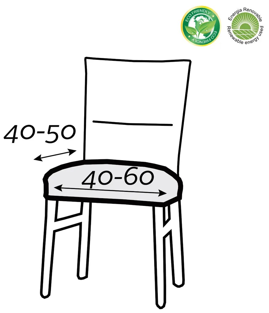 DekorTextil Potah elastický na sedák židle Estivella (odolný proti skvrnám) - béžový (2 ks)