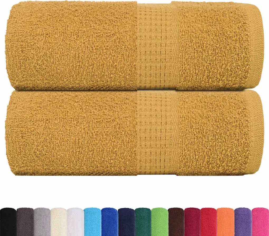 Ručníky pro hosty FROGN 2 ks zlaté 30x50 cm 360 g/m² 136803