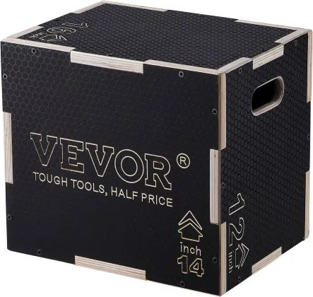 3v1 Plyometrický Jump Box, 40,6 / 35,6 / 30,5 cm