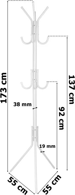 Stojanový věšák PABLO bílý