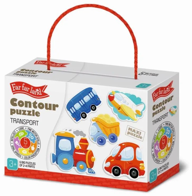 Far Far Land Outline puzzle - transport