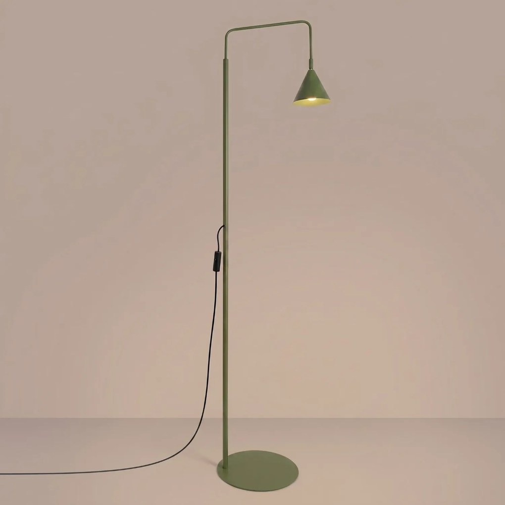 Sollux Lighting Stojací lampa NOX olivově zelená