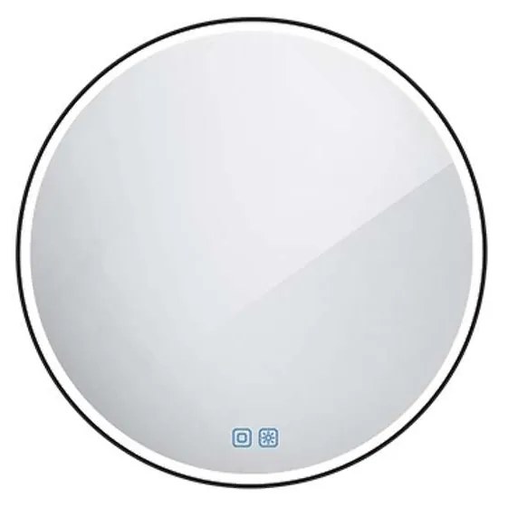 Nimco - Zrcadlo s LED osvětlením, průměr 60 cm, dotykový senzor, černá ZPC 28000RVX-90