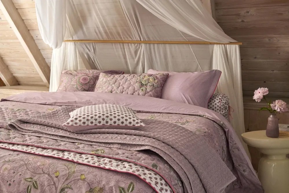 Pip Studio polštář Mumbai Morning Quilted 45x70 cm, růžový (Dekorační polštář s výplní)