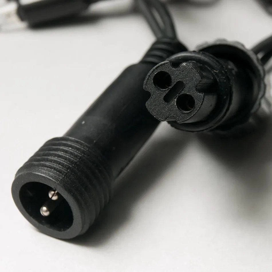 Easy Fix LED světelný řetěz, 100 m, venkovní, ledově bílá, 1000 diod, IP44, černý kabel, cívka