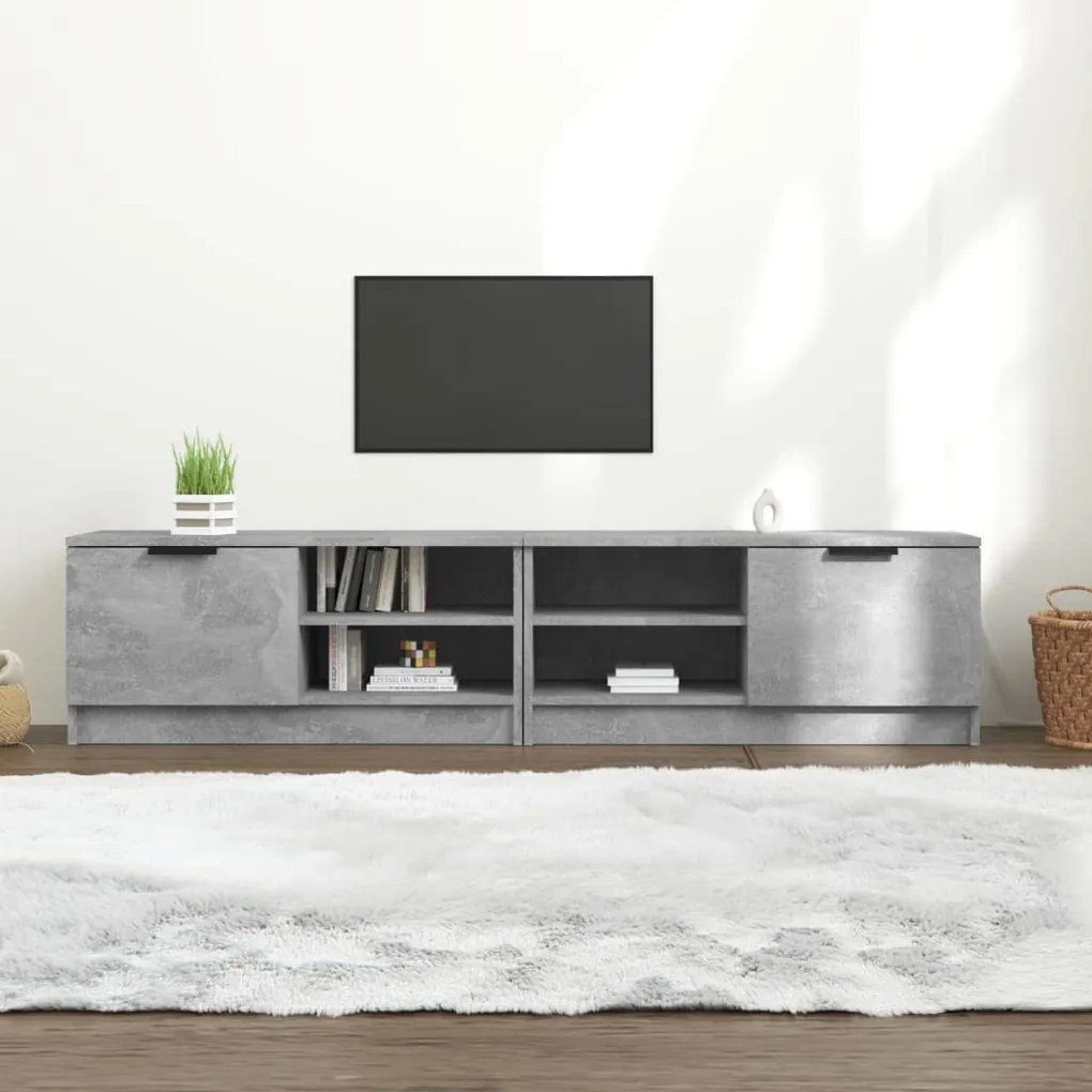 TV skříňky 2 ks betonově šedé 80x35x36,5 cm kompozitní dřevo