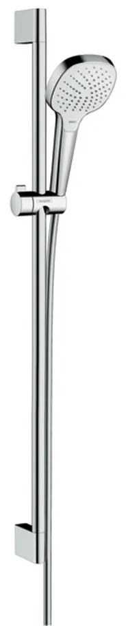 Hansgrohe Croma Select E, sprchová sada Vario EcoSmart 9 l/min se sprchovou tyčí 90 cm, bílá/chromová, HAN-26593400