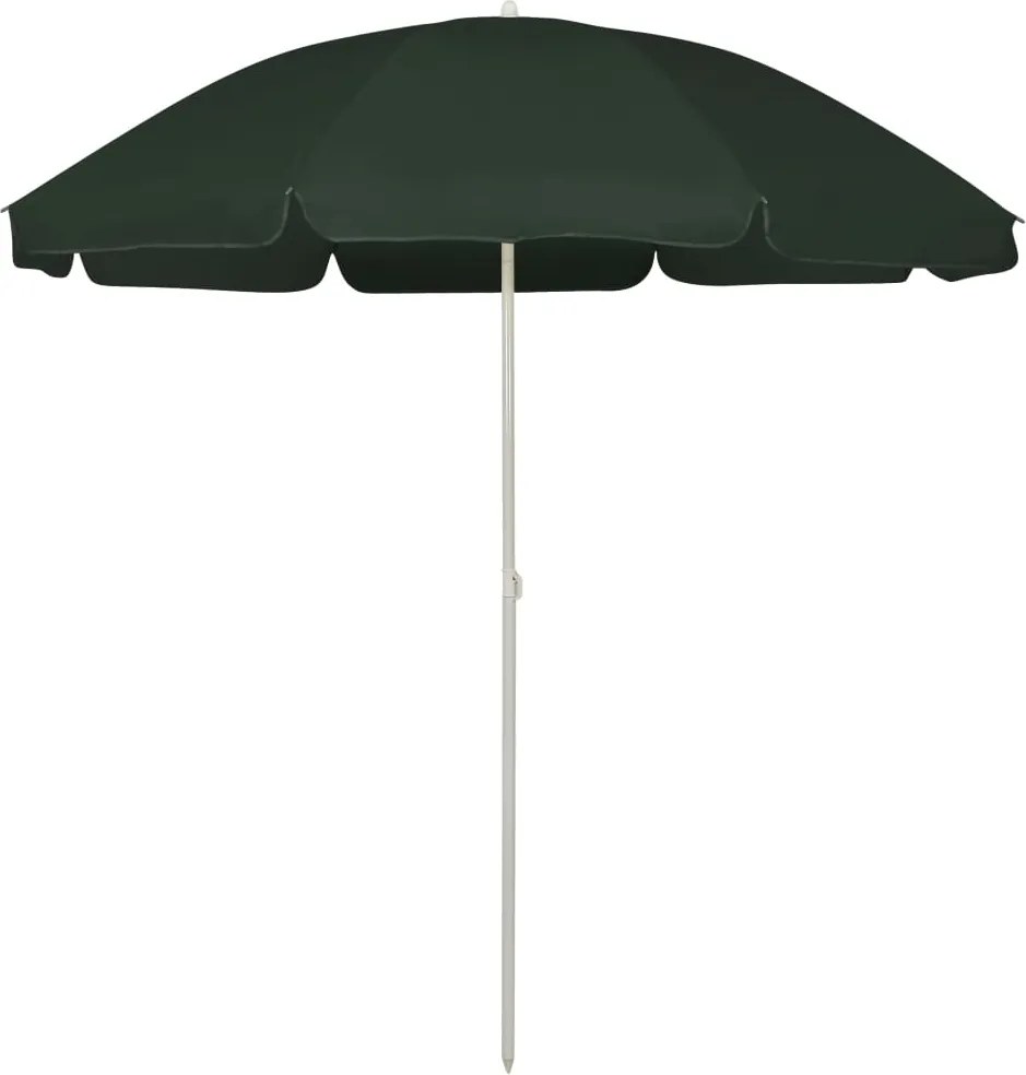 Plážový slunečník zelený 240 cm 314705