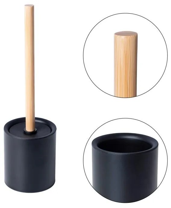 Erga Selina, WC kartáč na postavení, černá-hnědá, ERG-YKA-CH.SELINA-BLK