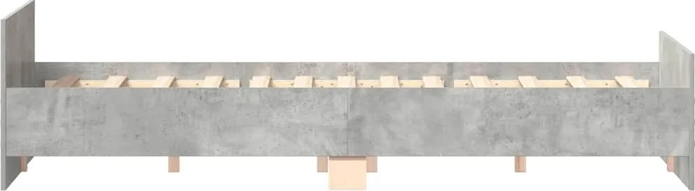 Rám postele s hlavovým a nožním čelem betonově šedý 180x200 cm 3203771