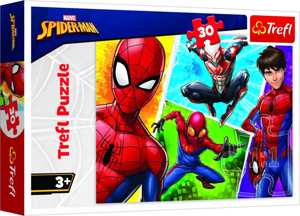 Trefl Puzzle Spiderman a Miguel/Disney 27x20cm 30 dílků v krabičce 21x14x4cm