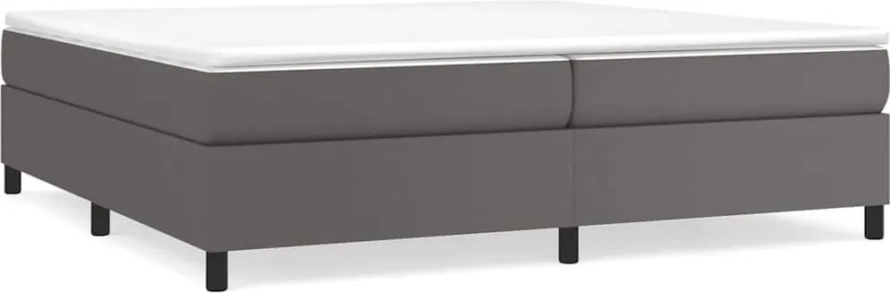 Rám postele s boxspringem šedá 200 x 200 cm umělá kůže 3121069