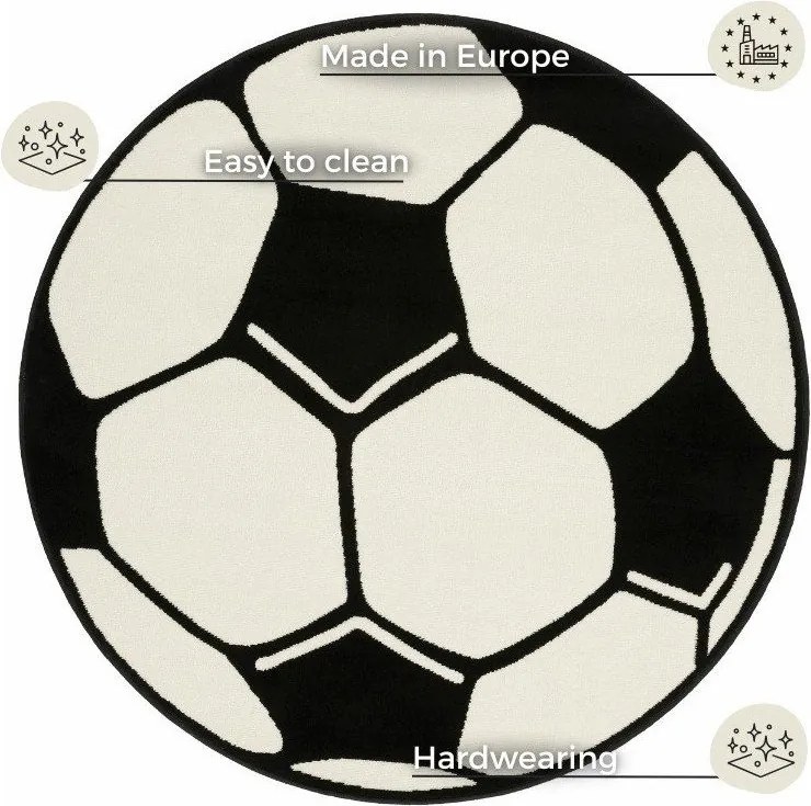 Dětský koberec Hanse Home Football, ⌀ 200 cm