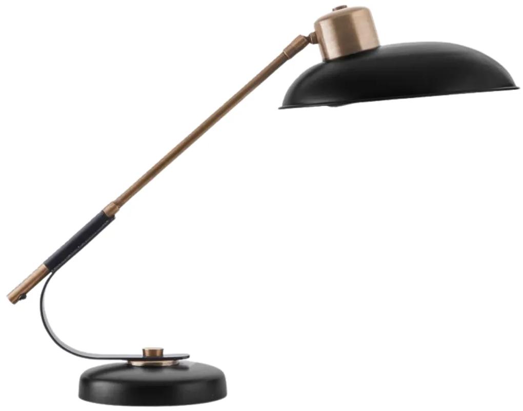 DNYMARIANNE -25% House Doctor Černá kovová stolní lampa Art Deco