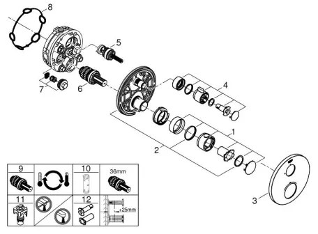 GROHE 24075000 - Termostatická sprchová baterie GROHTHERM lesklý chrom
