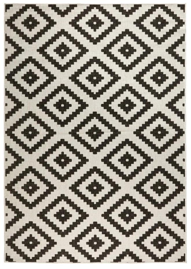 Černo-krémová venkovní koberec NORTHRUGS Malta, 200 x 290 cm
