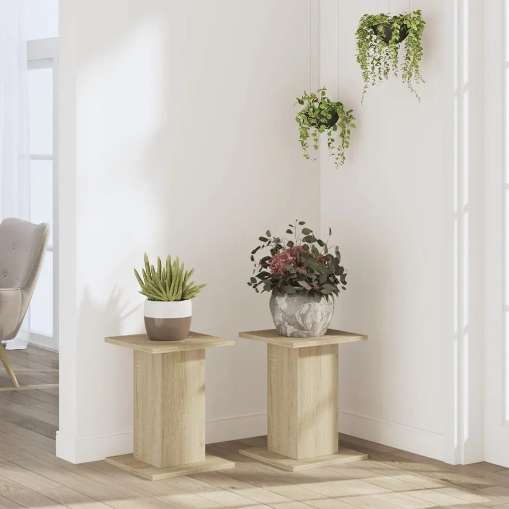 Stojany na rostliny 2 ks dub sonoma 30 x 30 x 40 cm kompozit 3307848