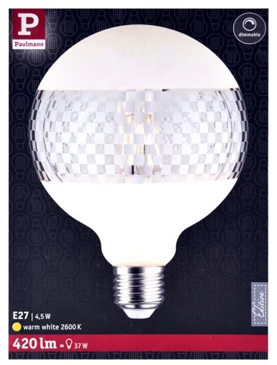 LED Stmívatelná žárovka CLASSIC G125 E27/4,5W/230V 2600K - Paulmann 28742