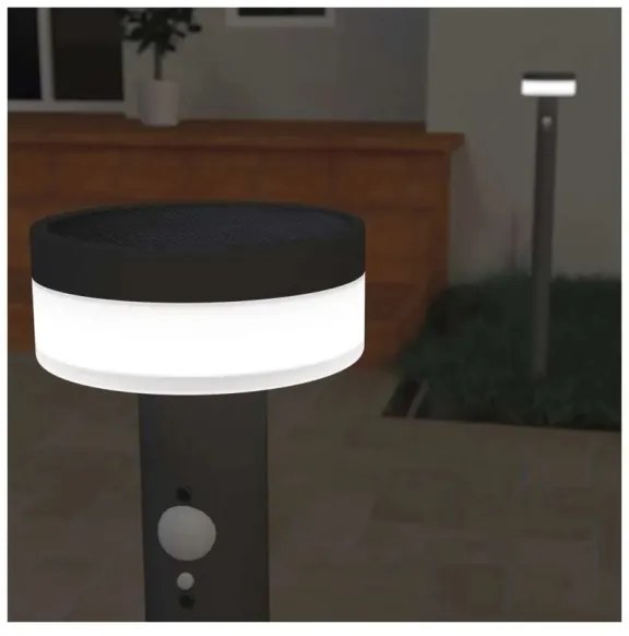 LED Solární lampa se senzorem LED/2W/3,7V 1200 mAh IP44 80 cm