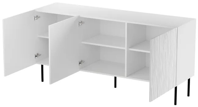 Komoda Jungle 152 cm bílá/černá