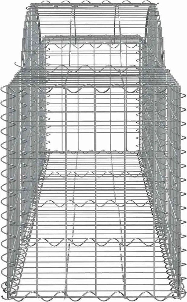 Klenuté gabionové koše 12 ks 200x50x60/80 cm pozinkované železo 3146288