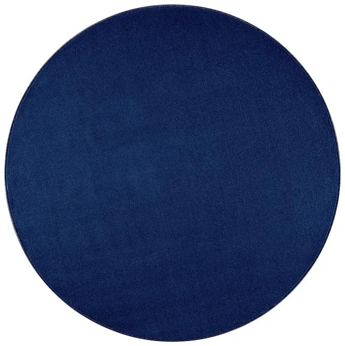 Hanse Home, Kusový koberec Nasty 104447 Darkblue kruh, 200x200 (průměr) kruh, modrá, chodba / předsíň
