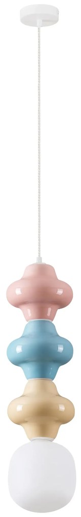LED růžovo-modro-žlutá moderní svítilna Clio
