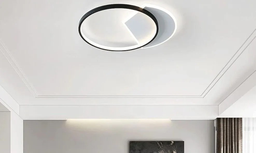 Toolight Toolight, stropní svítidlo 50cm, 30W, 3000K, LHJ076-C, černá-bílá, OSW-50037