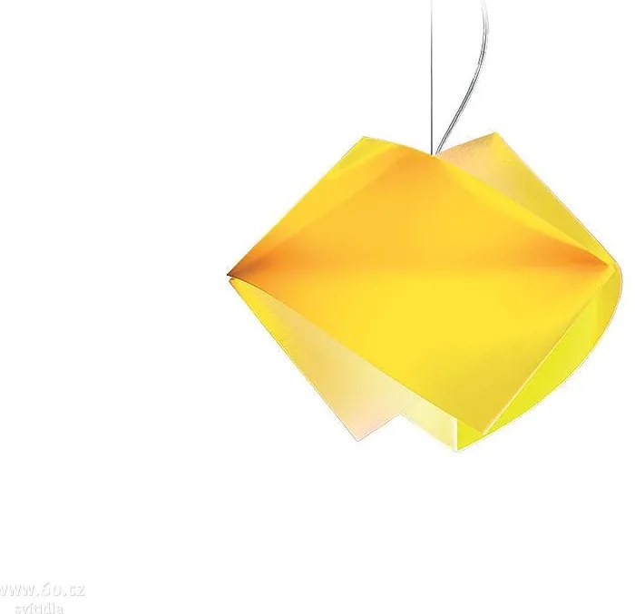 Slamp Gemmy, závěsné svítidlo z Lentiflexu, žlutá, 1x75W, šírka 42cm