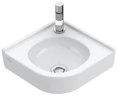 Villeroy & Boch O.novo - Umývátko rohové 320x320 mm, bez přepadu, 1 otvor pro baterii, alpská bílá 73103301