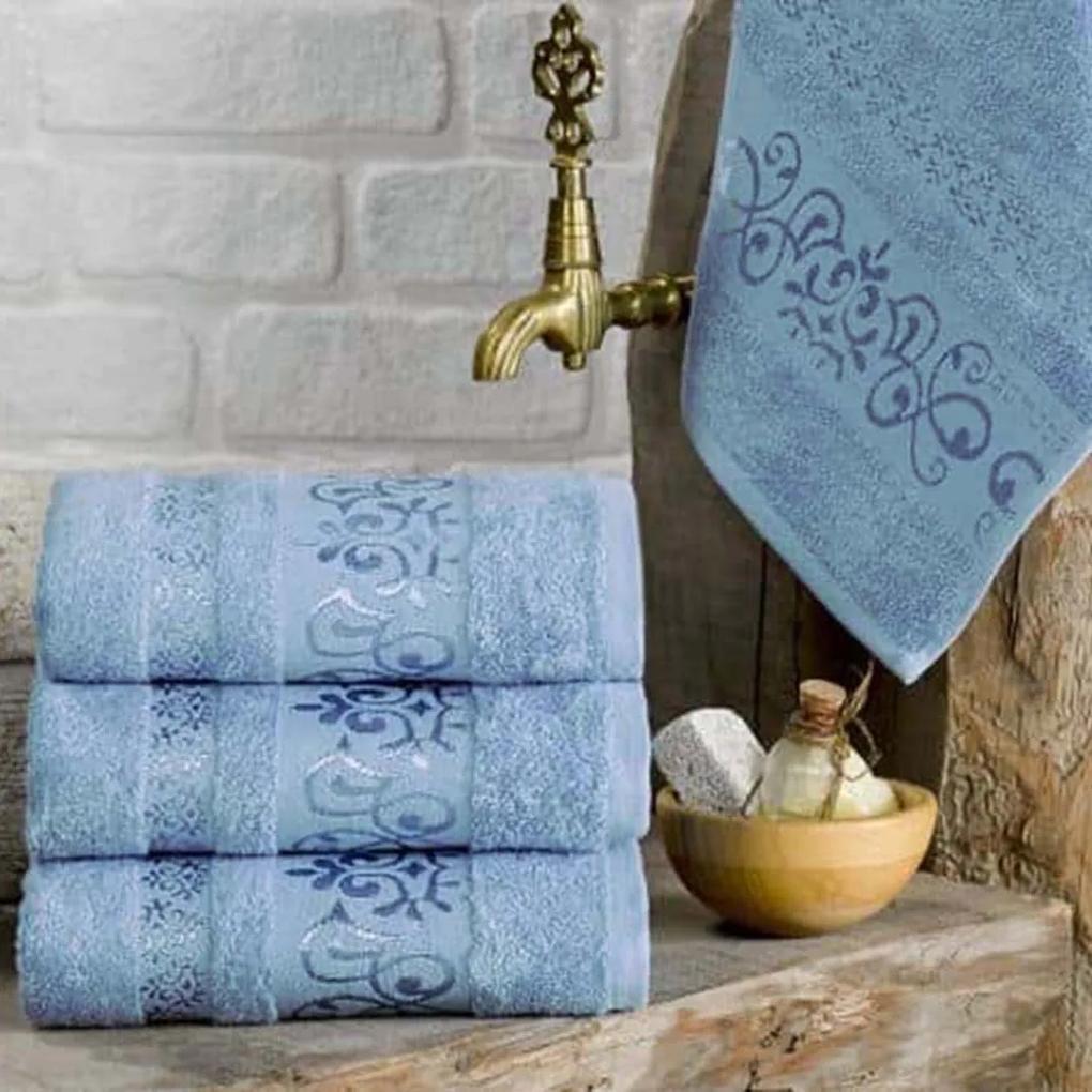 XPOSE ® Bambusový ručník CATANIA - nebeská modrá 50x90 cm