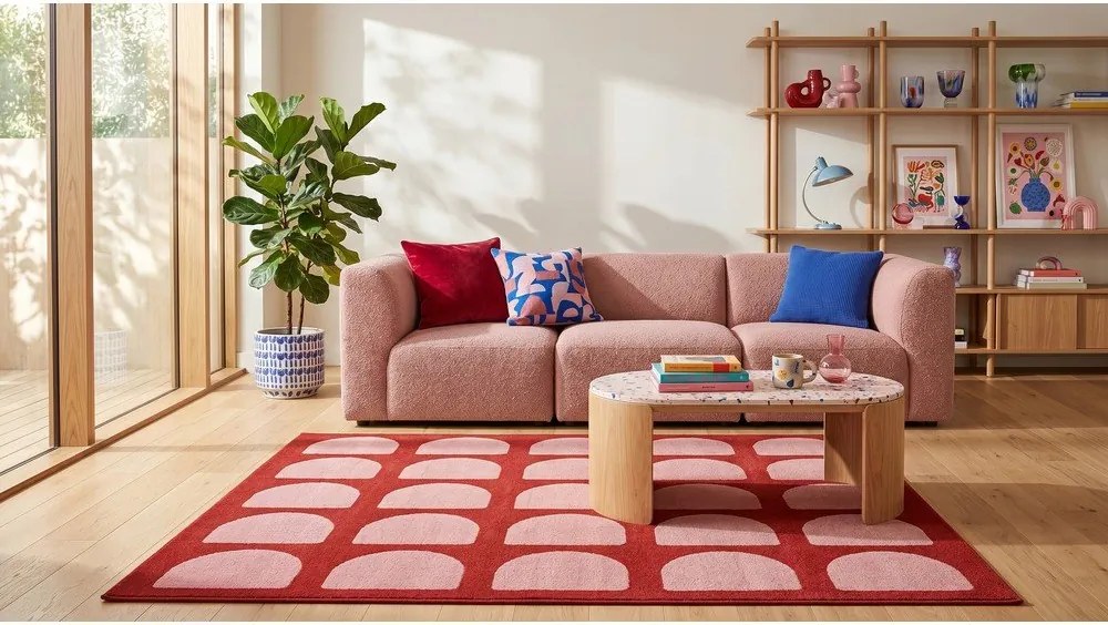 Červený/růžový koberec 160x230 cm Pomegranate – ESTE