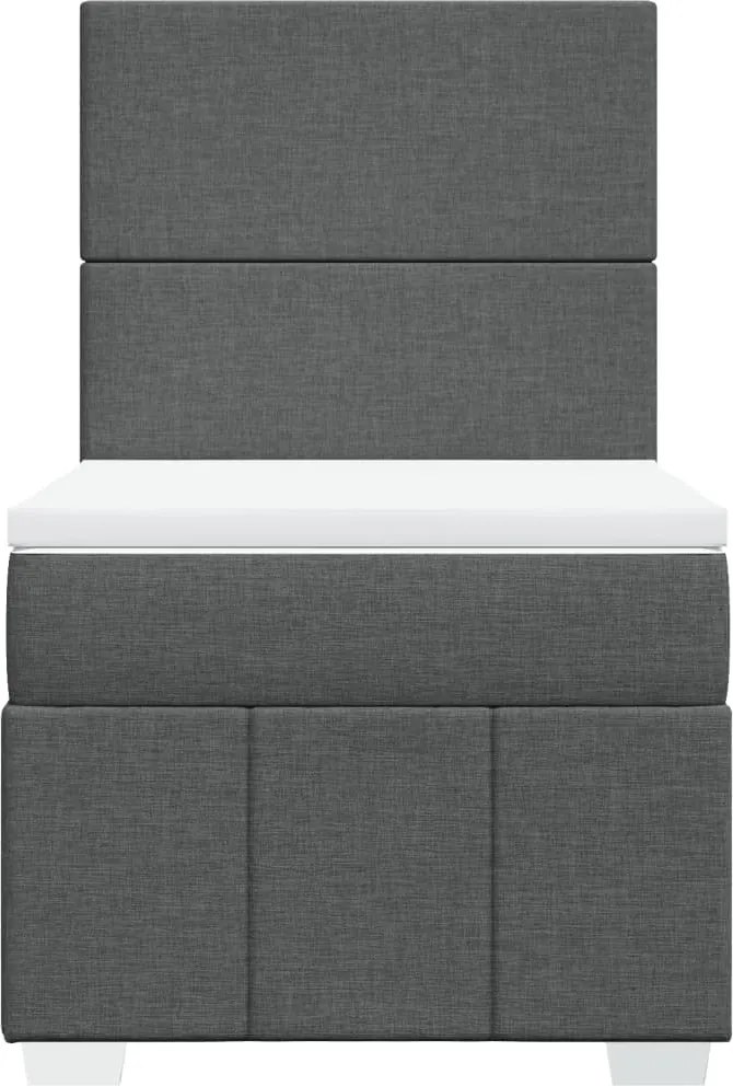 Box spring postel s matrací tmavě šedá 80 x 200 cm textil 3291489