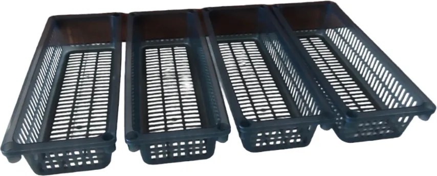 Orion Úložný koš, box a organizér extra hluboký 50cm x 20cm INVA, kouřový