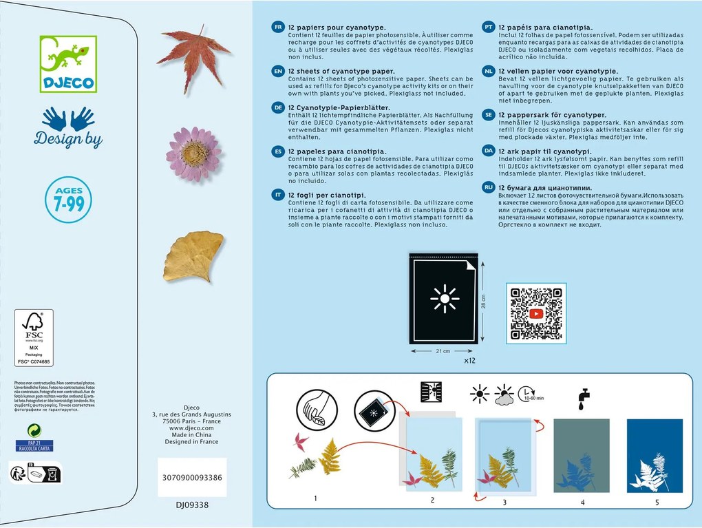 Kyanotypie - sada fotocitlivého papíru