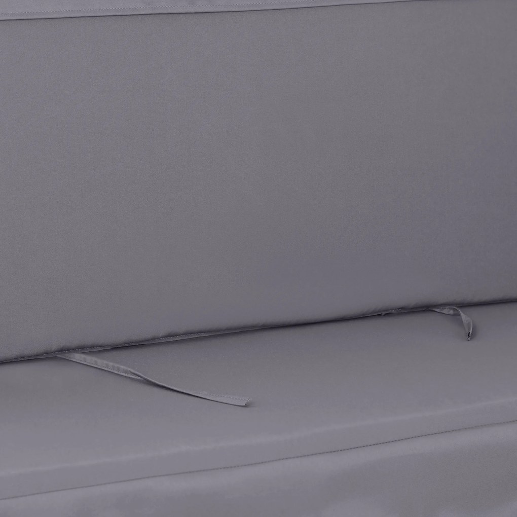 Outsunny Sada 2-ks Polštářů na Houpací Křeslo 130x45x5 cm Polstrovaný Polštář na Sedák a Opěradlo pro Zahradní Terasu Balkon Venku Šedý