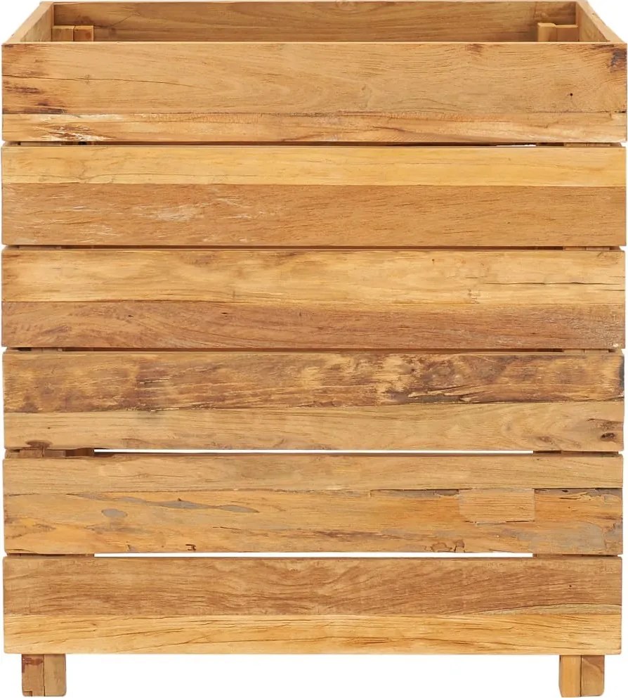 vidaXL Vyvýšený záhon 50 x 40 x 55 cm recyklované teakové dřevo a ocel [47424]