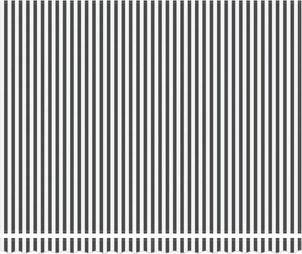 Zatahovací markýza antracitová a bílá 4 x 3 m textil a hliník 3216125
